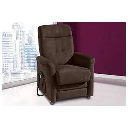 Sit & More TV-Sessel SIT & MORE "Charlie", braun (dunkelbraun), B:76cm H:103cm T:91cm, Altara Nubuck, die Luxus-Microfaser aus 100% Polyester;Luxus-Kunstleder;novalife- die ganz besondere Luxus-Microfaser (aus 54% Acryl, 25% Polyamid, 14% Polyester, 7% Baumwolle);Naturleder (echtes Rindsleder), Sessel, wahlweise mit Motor und Aufstehhilfe