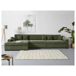 Sofa-Eckelement Home Affaire "Skara XXL L-Form", gr&uuml;n, B:400cm H:86cm T:190cm, 100% Polyester, Polsterelemente, Lounge-Sofa XXL mit Federkern-Polsterung, in vielen Bezugsvarianten