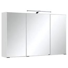 Spiegelschrank Welltime "Trento, verschiedene Ausf&uuml;hrungen und Farben", wei&szlig;, B:100cm H:64cm T:20cm, Schr&auml;nke, Spiegelschrank, Breite 100 cm, mit 3D-Effekt, Spiegelt&uuml;ren, Inklusive LED-Beleuchtung