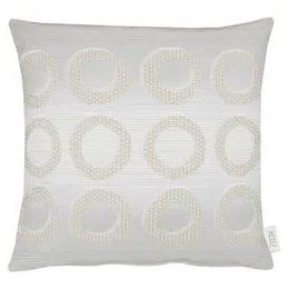 Dekokissen Apelt "1710" Gr. 1, beige (natur, beige, kreise), B:46cm L:46cm, Polyester, Dekokissen_Sitzkissen_Kissenh&uuml;llen, Kissenh&uuml;lle ohne F&uuml;llung, 1 St&uuml;ck