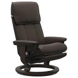 Relaxsessel stressless "Admiral", braun (braun batick), B:87cm H:101cm T:78cm, Leder BATICK: BATICK ist ein leicht korrigiertes, durchgef&auml;rbtes und genarbtes M&ouml;belleder, bei dem die meisten Unebenheiten und Spuren in der Regel entfernt wurden., Sessel, Relaxsessel, verstellbar, optional 2-motorisch, Gr&ouml;&szlig;e M & L, Gestell Wenge