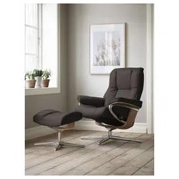 Relaxsessel stressless "Mayfair", braun (chocolate paloma), B:92cm H:103cm T:79cm, Leder PALOMA: PALOMA ist ein durchgef&auml;rbtes Semianilin-M&ouml;belleder mit nat&uuml;rlicher Narbung., Sessel, Relaxsessel, mit Cross Base, Gr&ouml;&szlig;e S, M & L, Holzakzent Eiche