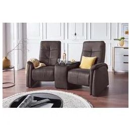 2-Sitzer exxpo - SOFA FASHION "Tivoli, Kinosofa mit Relaxfunktion, mit Ablagetisch und Stauraum", braun (dunkelbraun), B:207cm H:109cm T:152cm, Sofas, bequem und komfortabel
