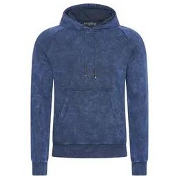 Kapuzensweatshirt Rusty Neal, Damen, Gr. S, blau (indigo), 100% Baumwolle, unifarben, normal, ohne Ausschnitt, Sweatshirts, in verwaschenem Design
