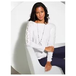 Fledermauspullover Lady "Pullover", Damen, Gr. 40, beige (ecru), 70% Viskose, 30% Polyamid, unifarben, Pullover
