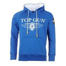 Kapuzenpullover Top Gun "Destroyer TG20193012", Herren, Gr. 48S, blau, Obermaterial: 65% Baumwolle, 35% Polyester, Rundhals, Pullover Sweatshirt Hoodie