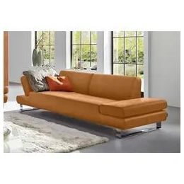 3-Sitzer W.Schillig "taboo Designsofa mit hohem Sitzkomfort", gelb (brandy s37), B:232cm H:76cm T:101cm, Flachgewebe S22 (100% Polyester);Stoff S37 (100% Polyester): Luxus-Microfaser in Lederoptik;Longlife Xtra-Leder Z59: Glattleder mit modischer Pr&auml;gung. Hautst&auml;rke 0, 9 - 1, 1 mm;Longlife Xtra-Leder Z69: Das feinnarbige, gedeckte Softleder Z69 besticht durch seine au&szlig;ergew&ouml;hnliche Weichheit im tr