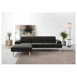 Ecksofa Home Affaire "Swift Scandic Design, Federkern f&uuml;r hohen Sitzkomfort, L-Form", grau (anthrazit), B:292cm H:83cm T:176cm, 100% Polyester, Sofas, Ecksofa, Federkern-Polsterung, B/T/H: 292/83/176 cm