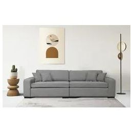 2-Sitzer Home Affaire "Skara XXL", grau (hellgrau), B:280cm H:86cm T:130cm, 100% Polyester, Sofas, Lounge-Sofa XXL mit Federkern-Polsterung, in vielen Bezugsvarianten