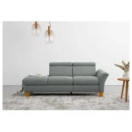 Recamiere Home Affaire "Lindgren", grau, B:206cm H:84cm T:93cm, 100% Polyester, Sofas, Recamiere, wahlweise motorische TV-Funktion, Bettkasten und Kopfteilverstellung