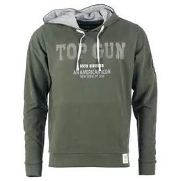 Kapuzenpullover Top Gun "TG20213008", Herren, Gr. 56XXL, gr&uuml;n (oliv), Obermaterial: 100% Baumwolle, Pullover Sweatshirt Hoodie