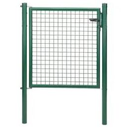 GAH Alberts Zauneinzelt&uuml;r ALBERTS "Wellengitter-Einzeltor mit Zubeh&ouml;r", gr&uuml;n, B:100cm H:125cm, Stahl, Tore, H&ouml;he: 75 - 200 cm, Breite: 100 bis 131 cm