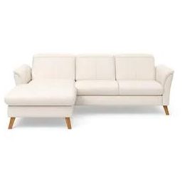 Sit & More Ecksofa SIT & MORE "Romero L-Form", beige (creme), B:245cm H:91cm T:178cm, 100% Polyester, Sofas, Ecksofa, wahlweise mit oder ohne Relax-Funktion, Bettfunktion, Bettkasten