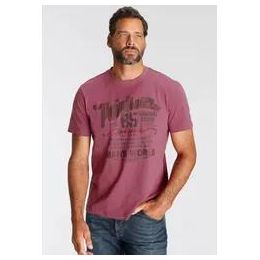 MAN'S WORLD T-Shirt MAN'S WORLD, Herren, Gr. 3XL (64/66), lila (beere), Single Jersey, Obermaterial: 100% Baumwolle, bedruckt, normal, Rundhals, Shirts T-Shirt, Kurzarm, mit stylischem Print, Rundhalsausschnitt, aus Baumwolle, Topseller
