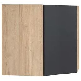 Eckh&auml;ngeschrank Optifit "Roth", schwarz (anthrazit, wildeichefarben), B:60cm H:57,6cm T:34,6cm, Schr&auml;nke, Eckh&auml;ngeschrank, Breite 60 x 60 cm