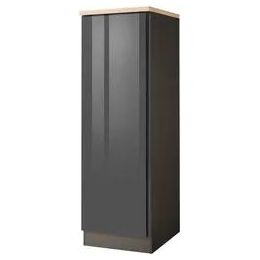 Seitenschrank KOCHSTATION "KS-Virginia", grau (grau hochglanz), B:50cm H:165cm T:60cm, Holzwerkstoff, MDF, Schr&auml;nke, Hochschrank Seitenschrank, 50 cm breit, f&uuml;r viel Stauraum