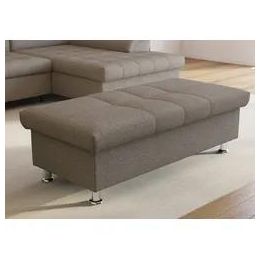 Hocker DOMO collection "Franzi", braun (schlamm), B:136cm H:43cm T:64cm, 100% Polyester, Hocker, Hocker mit Stauraum Polsterhocker, inklusive Stauraum