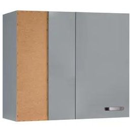 Eckh&auml;ngeschrank KOCHSTATION "KS-Cara", grau (basaltgrau, basaltgrau), B:80cm H:70,4cm T:34,9cm, Schr&auml;nke, Eckh&auml;ngeschrank