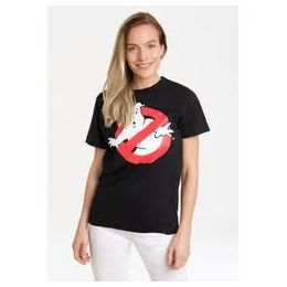 T-Shirt logoshirt "Ghostbusters Logo", Damen, Gr. XL, schwarz, 100% Baumwolle, bedruckt, normal, Rundhals, Shirts T-Shirt, mit lizenziertem Print