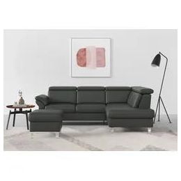 Sit & More Ecksofa SIT & MORE "Arngast L-Form", grau (anthrazit), B:245cm H:84cm T:194cm, Sofas, Ecksofa, inklusive Kopfteilverstellung und Federkern