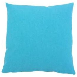 G&ouml;zze Dekokissen G&Ouml;ZZE "Milano", blau (t&uuml;rkis, unifarben), B:40cm L:40cm, Polyester, Dekokissen_Sitzkissen_Kissenh&uuml;llen, mit Rei&szlig;verschluss, Kissenh&uuml;le ohne F&uuml;llung, 2 St&uuml;ck