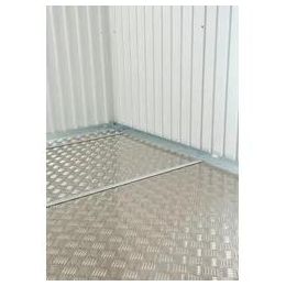 Ger&auml;tehaus-Fu&szlig;boden BioHort "Gr. XL", silber (silberfarben), B:243,5cm H:0,2cm T:243,5cm, Aluminium, Gartenhaus-Fu&szlig;b&ouml;den, f&uuml;r Stahlger&auml;tehaus