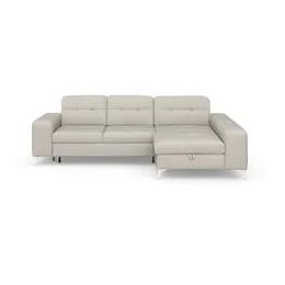 Sit & More Ecksofa SIT & MORE "Baviene L-Form", beige (creme), B:286cm H:92cm T:176cm, Sofas, Ecksofa, inklusive Sitztiefenverstellung und Federkern, wahlweise Bettfunktion