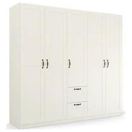 Dreht&uuml;renschrank Rauch "Kleiderschrank Schrank Garderobe Ankleide COTTAGE BY QUADRA SPIN", wei&szlig; (alpinwei&szlig;), B:226cm H:210cm T:54cm, Holzwerkstoff, Schr&auml;nke, Dreht&uuml;renschrank, in skandinavischem Landhausstil, mit Schubladen