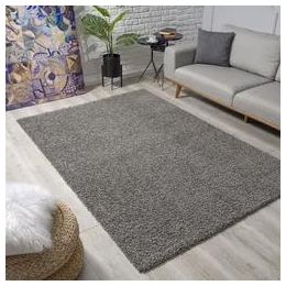 Hochflor-Teppich Sanat "LOCA" Gr. 1, grau, B:60cm H:30mm L:110cm, Kunstfaser, Teppiche, Wohnzimmer, Langflor, Shaggy, Schlafzimmer