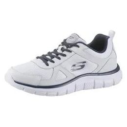 Sneaker Skechers "Track-Scloric", Herren, Gr. 39, blau (wei&szlig;, navy), Leder, Textil, Schuhe Sneaker, Freizeitschuh, Halbschuh, Schn&uuml;rschuh mit Skechers Memory Foam, Topseller