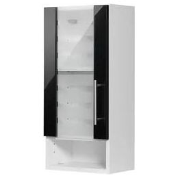 H&auml;ngeschrank Welltime "Jaca", grau (anthrazit), B:30cm H:64cm T:20cm, Holzwerkstoff, MDF, Schr&auml;nke, H&auml;ngeschrank, Breite 30 cm, mit MDF Hochglanz-Fronten
