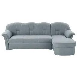 Ecksofa DOMO collection "Papenburg, zeitlose R&uuml;ckensteppung, elegante Formensprache, L-Form", blau (eisblau), B:235cm H:84cm T:140cm, Kunstleder SOFTLUX;Luxus-Microfaser (100% Polyester);Struktur ( 90% Polyester, 10% Polyacryl);Microfaser PRIMABELLE (100% Polyester), Sofas, Ecksofa, in gro&szlig;er Farbvielfalt, wahlweise mit Bettfunktion