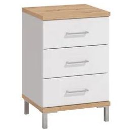 Nachtkommode Inosign "Mondego", braun (opaque wei&szlig; hg, artisan eiche, opaque wei&szlig;), B:45cm H:69cm T:40cm, MDF, Spanplatte, Sideboards