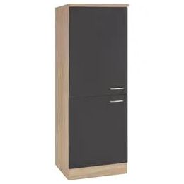 Seitenschrank Optifit "Parare", grau (anthrazit, eichefarben), B:60cm H:174,4cm T:60cm, Schr&auml;nke, Seitenschrank, Breite 60 cm