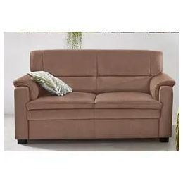 Sit & More 2-Sitzer SIT & MORE "Pisa", braun, B:133cm H:89cm T:90cm, Luxus-Microfaser (90% Polyester, 10% Polyamid);Struktur (100% Polyester);Luxus-Microfaser ALTARA NUBUCK (100% Polyester), Sofas, mit Federkern