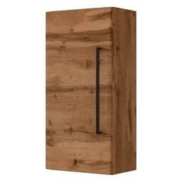 H&auml;ngeschrank Welltime "Luena", braun (eiche), B:30cm H:64cm T:20cm, Holzwerkstoff, MDF, Schr&auml;nke, H&auml;ngeschrank, Breite 30 cm, mit verstellbaren Einlegeb&ouml;den