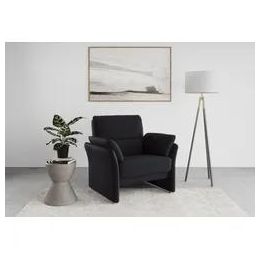 Sessel DOMO collection "Pina elegant und zeitloser Clubsessel, bequemer Cocktailsessel", blau (dunkelblau), B:99cm H:95cm T:88cm, Sessel, Sessel, Hoher Sitzkomfort, Microfaser hochflorig, dunkelblau