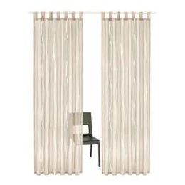 Gardine OTTO HOME "Dimona" Gr. 5, grau (taupe), B:140cm H:265cm, Voile, Polyester, Gardinen, Gardine, 2er-Set, Voile, Polyester, Wellen