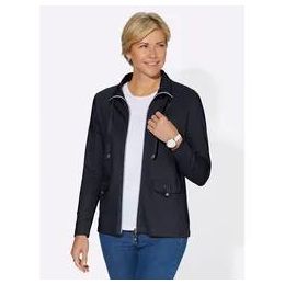 Shirtjacke Casual Looks "Shirtjacke", Damen, Gr. 42, blau (marine), 100% Baumwolle, unifarben, Shirts Shirtjacke