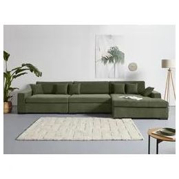 Sofa-Eckelement Home Affaire "Skara XXL L-Form", gr&uuml;n, B:400cm H:86cm T:190cm, 100% Polyester, Polsterelemente, Lounge-Sofa XXL mit Federkern-Polsterung, in vielen Bezugsvarianten