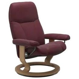 Relaxsessel stressless "Consul", rot (bordeaux batick), B:72cm H:94cm T:70cm, Leder BATICK: BATICK ist ein leicht korrigiertes, durchgef&auml;rbtes und genarbtes M&ouml;belleder, bei dem die meisten Unebenheiten und Spuren in der Regel entfernt wurden.;Leder PALOMA: PALOMA ist ein durchgef&auml;rbtes Semianilin-M&ouml;belleder mit nat&uuml;rlicher Narbung.;ROHLEDER Stoff Q2 FARON: Ein fester zuverl&auml;ssiger Boucl&eacute; mit einem