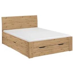 Bett Rauch "Einzelbett Doppelbett Stauraum FLEXX Breiten 90/140/180 cm", braun (eiche artisan), B:185cm H:90cm L:209cm, Betten, Bett, Einzelbett Doppelbett Stauraum FLEXX Breiten 90/140/180 cm