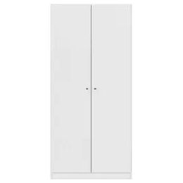 Kleiderschrank Rauch "Schrank Garderobe Garderobenschrank Putzschrank W&auml;scheschrank BERGHEIM", wei&szlig; (alpinwei&szlig;), B:91cm H:197cm T:54cm, Holzwerkstoff, Schr&auml;nke, Kleiderschrank, viel Stauraum, abschlie&szlig;bar mit insgesamt 4 Schl&uuml;sseln MADE IN GERMANY