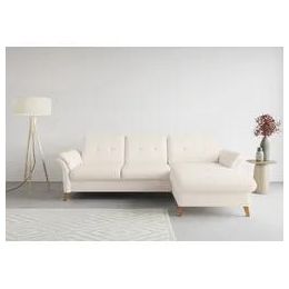 Sit & More Ecksofa SIT & MORE "G&ouml;teborg", beige (creme), B:268cm H:90cm T:176cm, Sofas, Ecksofa, Sitztiefenverstellung und Federkern, wahlweise mit Bettfunktion