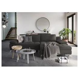 Sit & More Ecksofa SIT & MORE "Latigo L-Form", grau (fango), B:290cm T:163cm, Sofas, Ecksofa, mit Mega-Recamiere, wahlweise mit Bettfunktion und Bettkasten