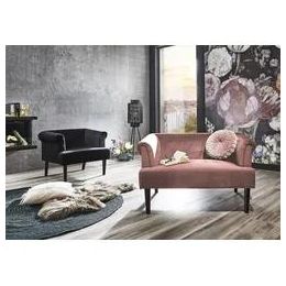 1,5-Sitzer "Charlie", rosa (ros&eacute;), B:119cm H:72cm T:70cm, 100% Polyester, ATLANTIC HOME COLLECTION, Sofas, XXL-Sessel mit Samtveloursbezug, mit Wellenunterfederung