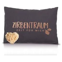 Herbalind "Zirbentraum in Anthrazit/Ros&eacute;gold 30x20 mit Rei&szlig;verschluss - Gef&uuml;llt" mit hochwertigen Zirbenholzflocken 100% Baumwolle - Made in Germany