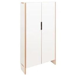 Mehrzweckschrank Tojo "flachmann klein", wei&szlig;, B:70cm H:130,8cm T:23cm, MDF, Schr&auml;nke, Mehrzweckschrank, H&ouml;he 130,8 cm