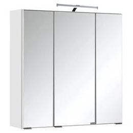 Spiegelschrank Welltime "Cardiff", wei&szlig;, B:60cm H:64cm T:20cm, Schr&auml;nke, Spiegelschrank, Breite 60 cm, mit Schalter und Steckdose