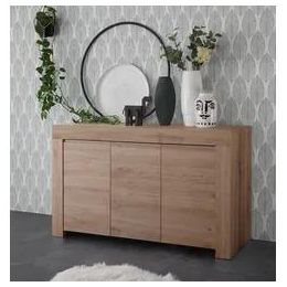 Sideboard Home Affaire "Firenze", braun (eichefarben cadiz), Sideboards, Sideboard, Breite 138 cm